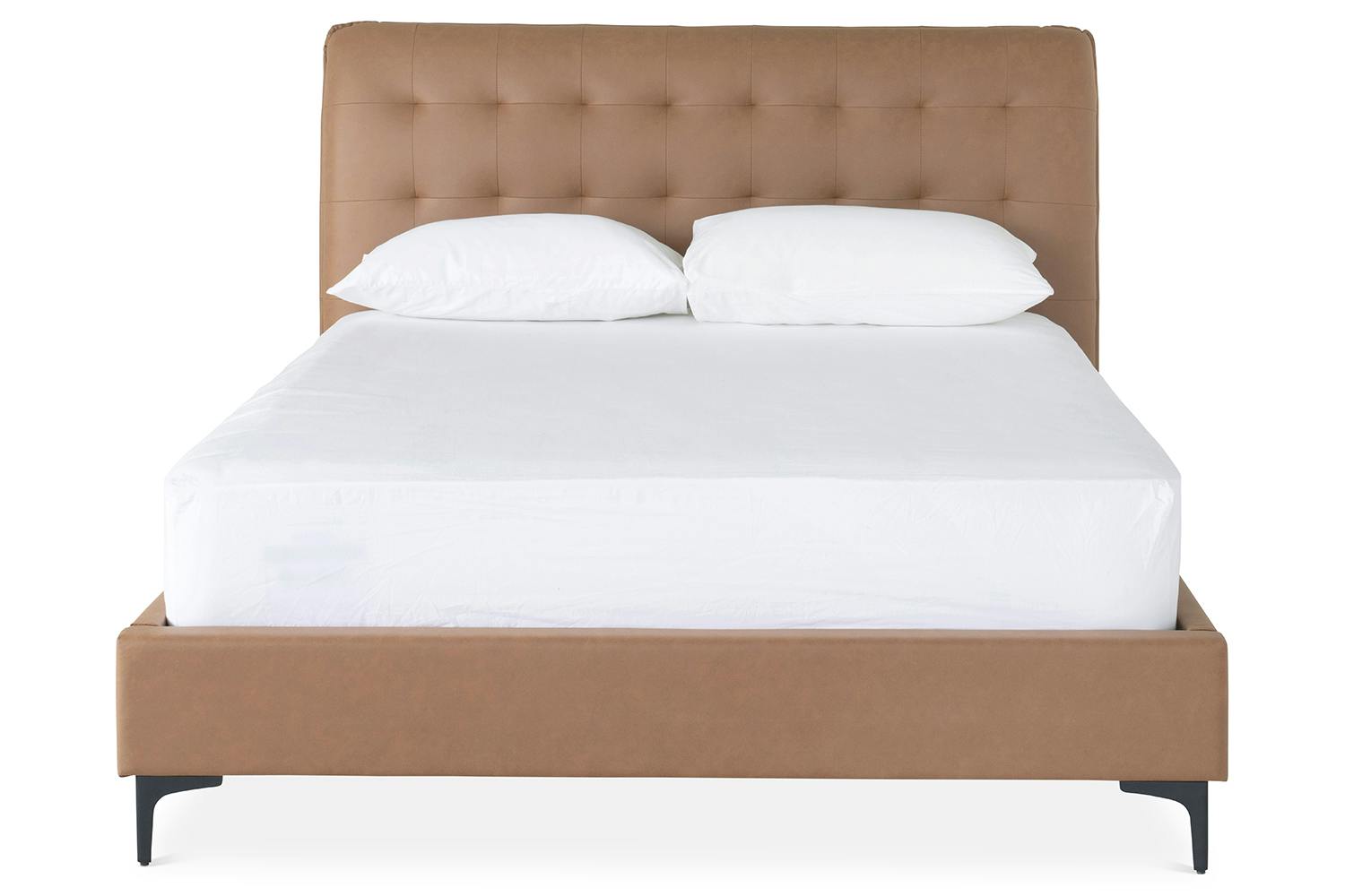 Lewis Bed Frame | Vegan Leather | Super King | 6ft | Tan | Ireland