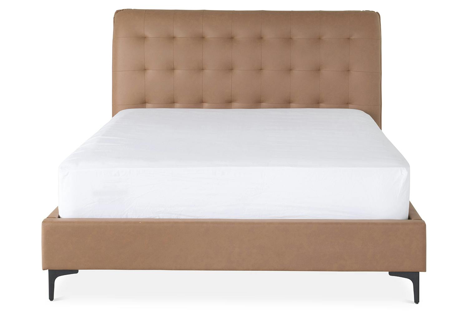 Lewis Bed Frame | Vegan Leather | Super King | 6ft | Tan | Ireland