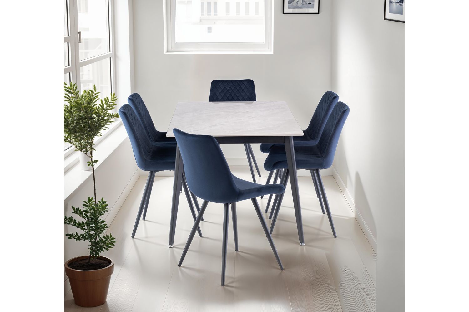 Bella Dining Chairs | Blue | Set of 2 | Ireland