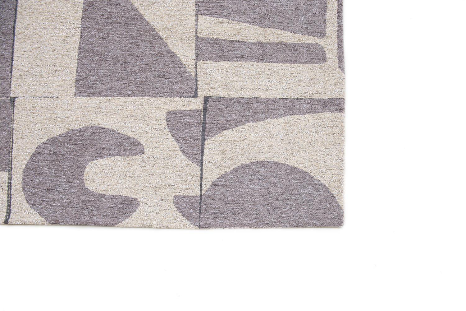 Louis De Poortere | Papercut | Indoor Eco Rug | Beige/Grey | 80 x 250 ...