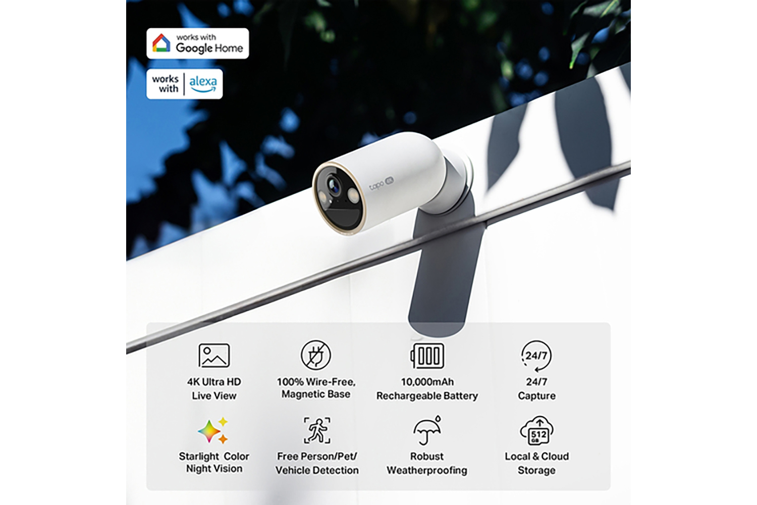 TP-Link Tapo C460 Bullet IP Security Camera | White | Ireland