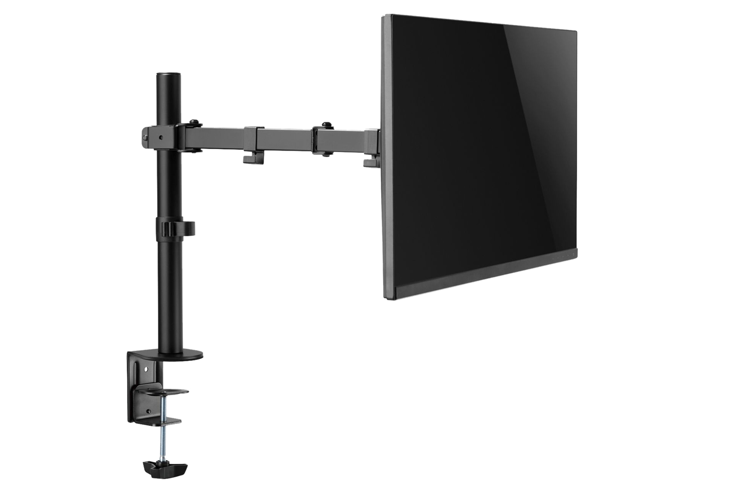 Digitus Universal Single Monitor Clamp Mount | Matte Black | Ireland