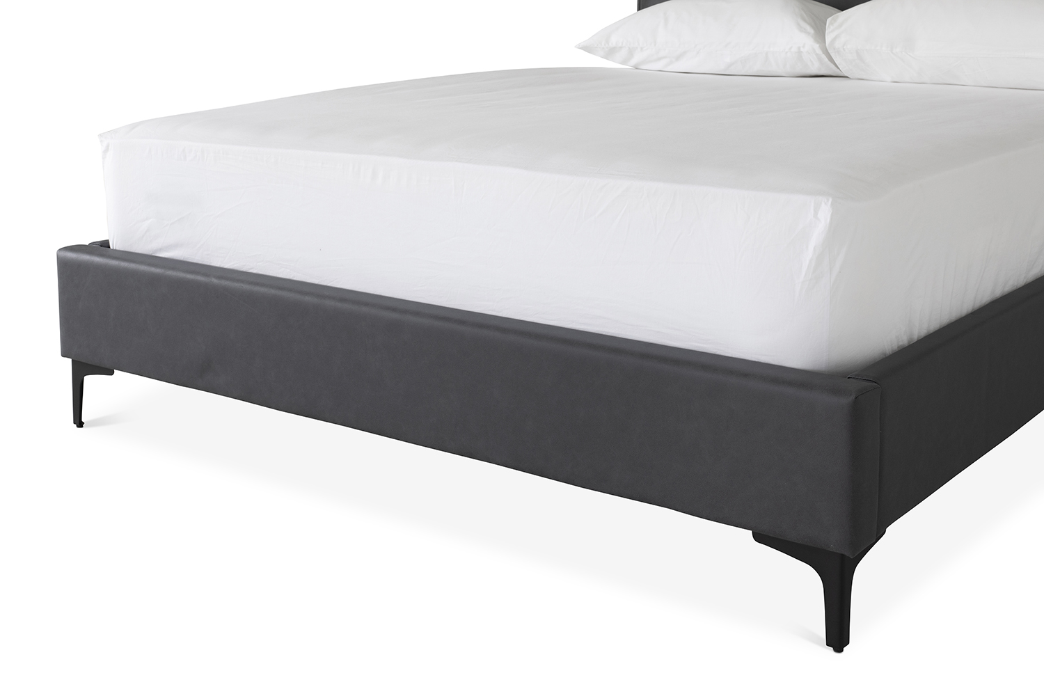 Lewis Bed Frame | Vegan Leather | King | 5ft | Anthracite | Ireland