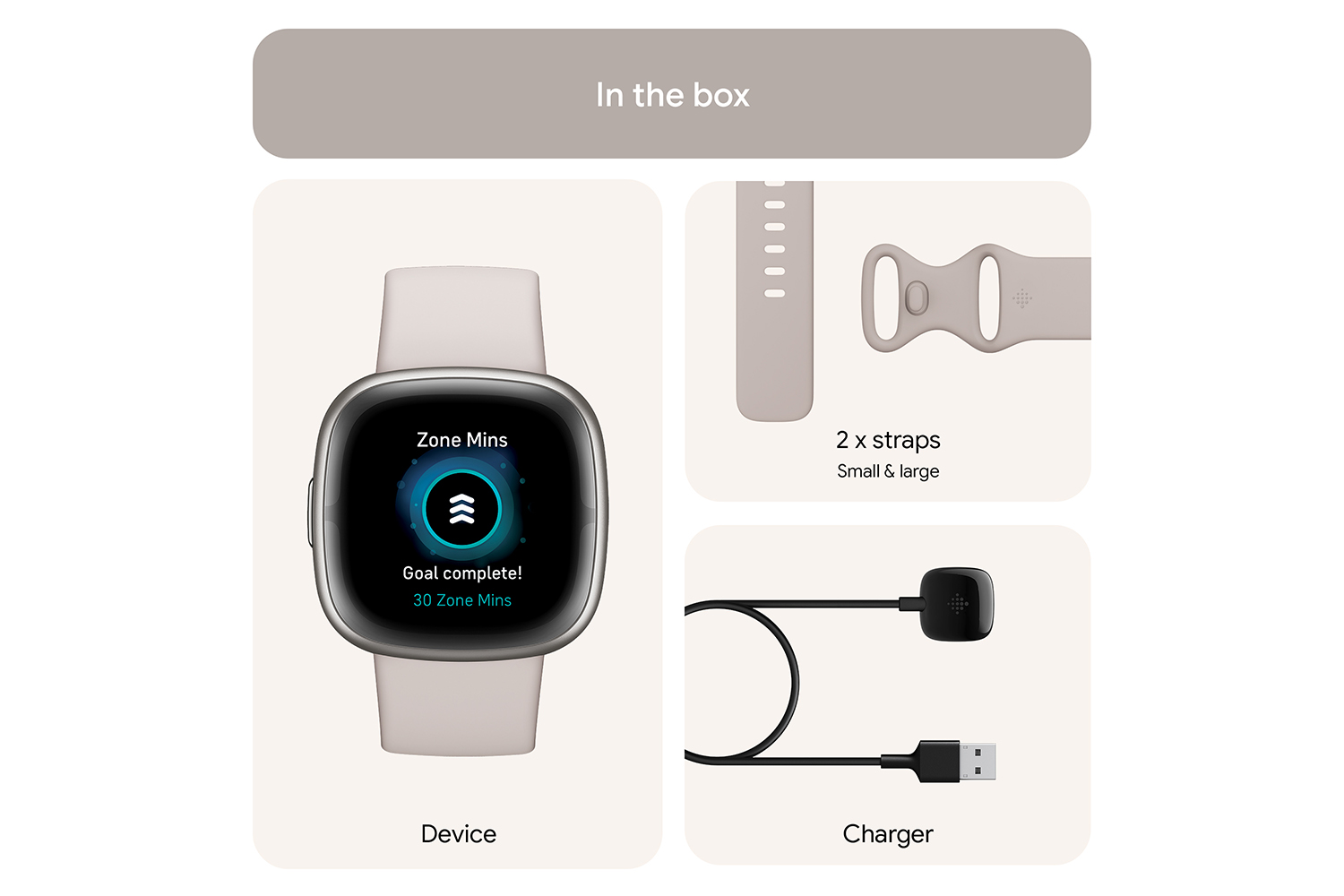 Fitbit Sense 2 Smartwatch | Lunar White & Platinum | Ireland