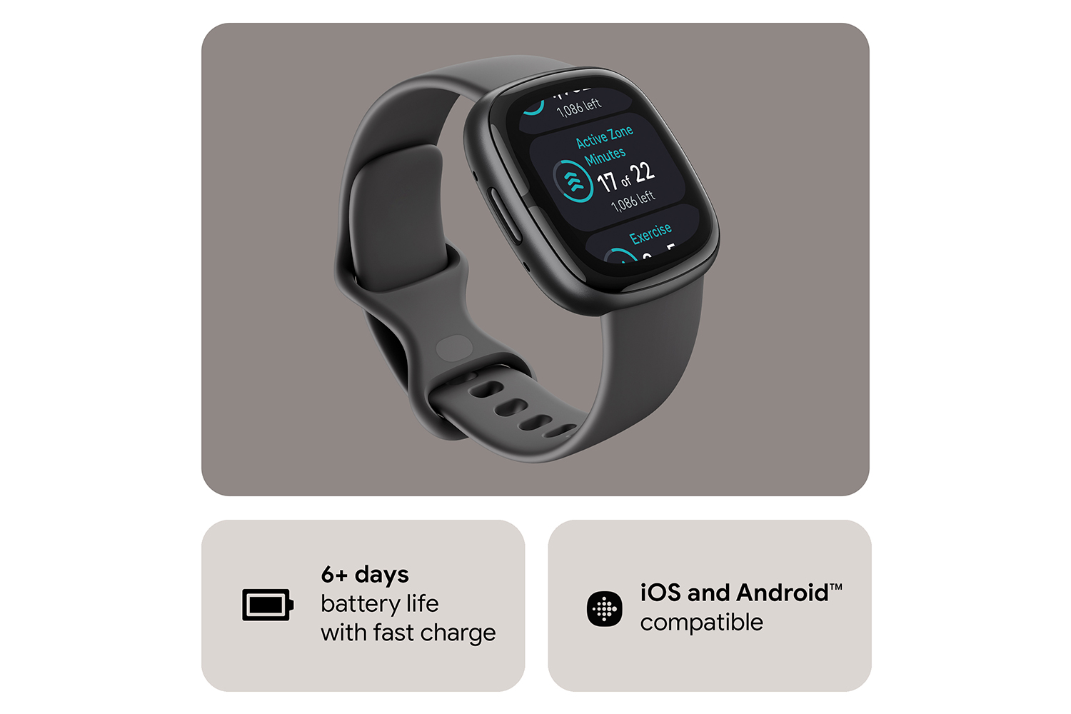 Fitbit Sense 2 Smartwatch | Shadow Grey & Graphite | Ireland
