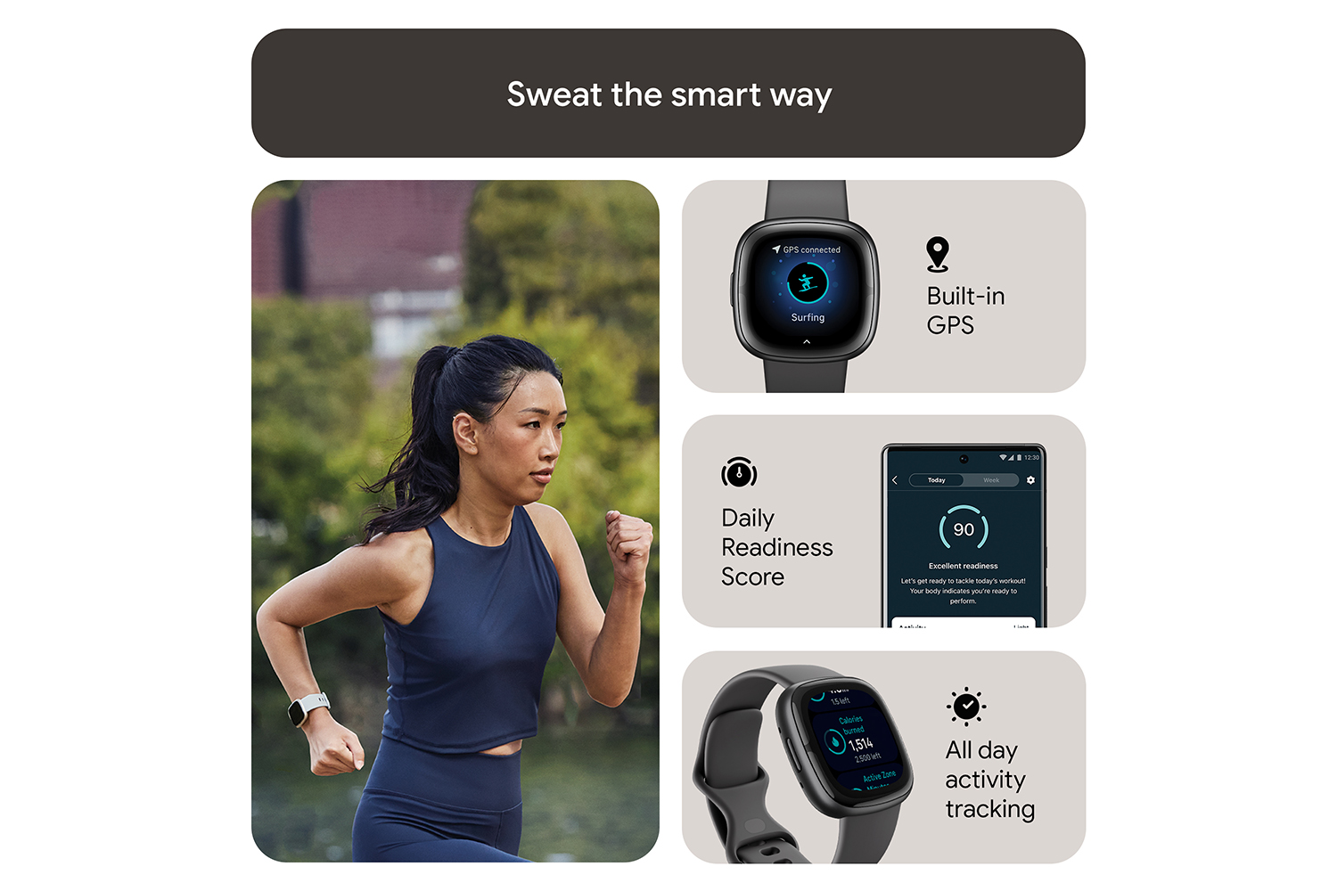 Fitbit Sense 2 Smartwatch | Shadow Grey & Graphite | Ireland