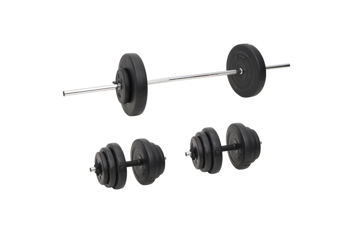 Vidaxl 3145024 Barbell And Dumbbell With Plates 60 Kg Ireland