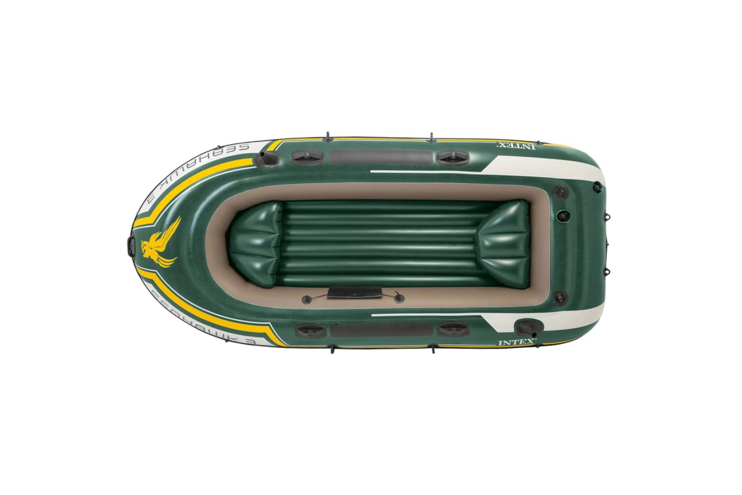Intex 277551 Inflatable Boat Set Seahawk 3 With Trolling Motor And ...