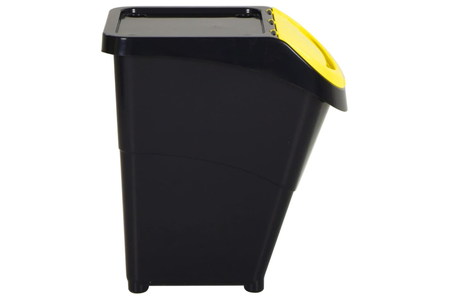 Vidaxl 364071 Stackable Waste Bins With Lids 3 Pcs Black Pp 120 L | Ireland