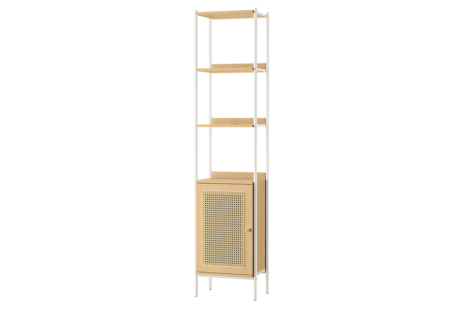Vasagle 6-Tier Bookcase Tall Bookshelf | Oak Beige & Pearl White | Ireland