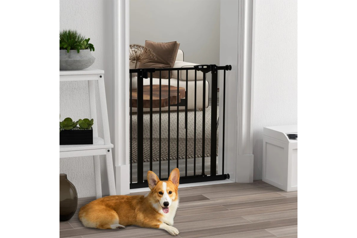 PawHut Extendable Dog Gate | Black | Ireland